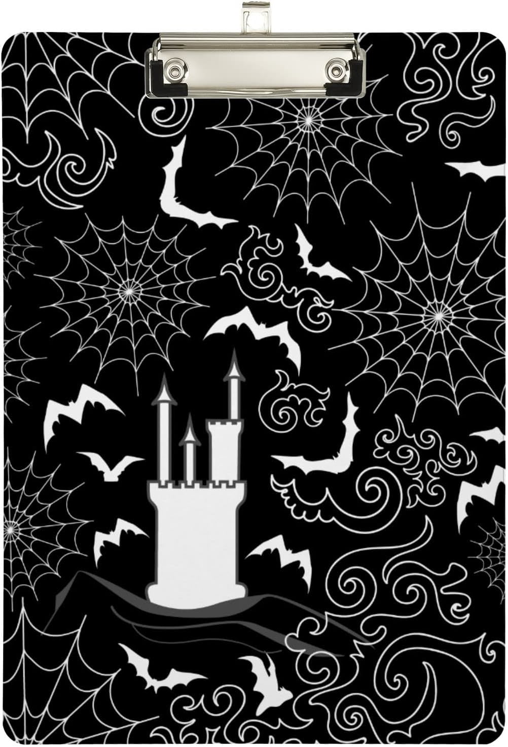 ZHANZZK Halloween Spider Web Cloud Bat Castle Clipboard Hardboard Wood ...