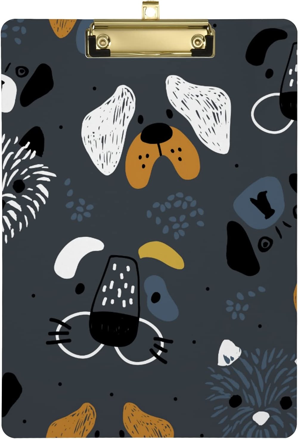 ZHANZZK Hand Drawn Dog's Faces Clipboard Hardboard Wood Nursing Clip ...