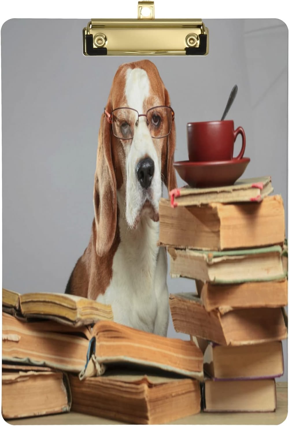 ZHANZZK Hipster Dachshund DogGlasses Clipboard Hardboard Wood Nursing ...