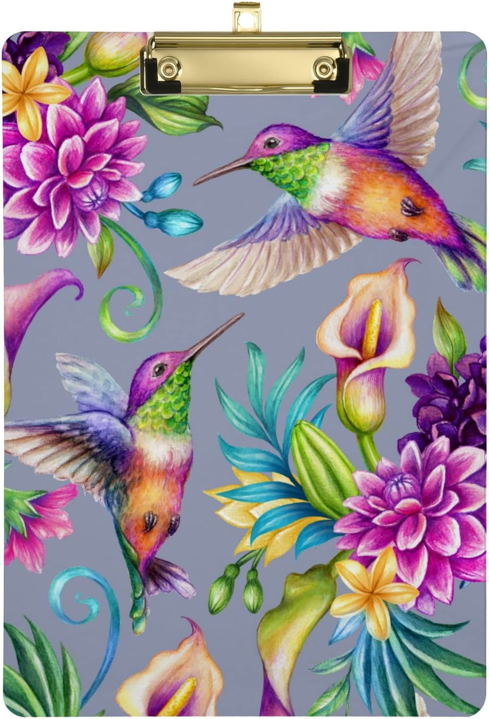 ZHANZZK Hummingbird Spring Clipboard Hardboard Wood Nursing Clip Board ...