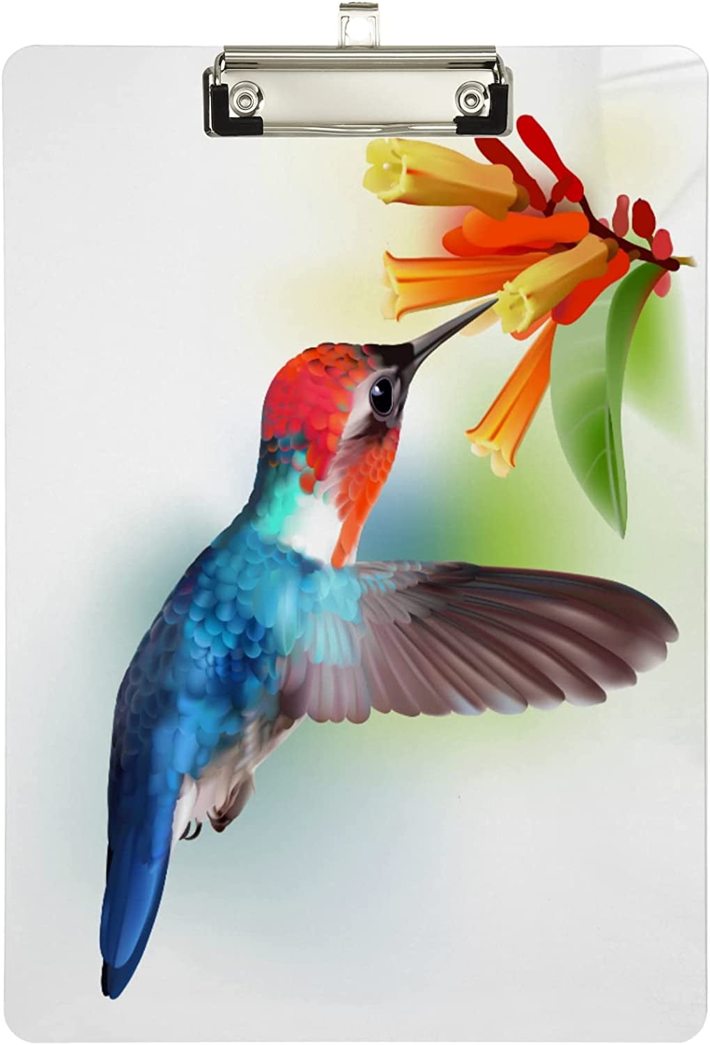 ZHANZZK Hummingbird Tropical Clipboard Hardboard Wood Nursing Clip ...