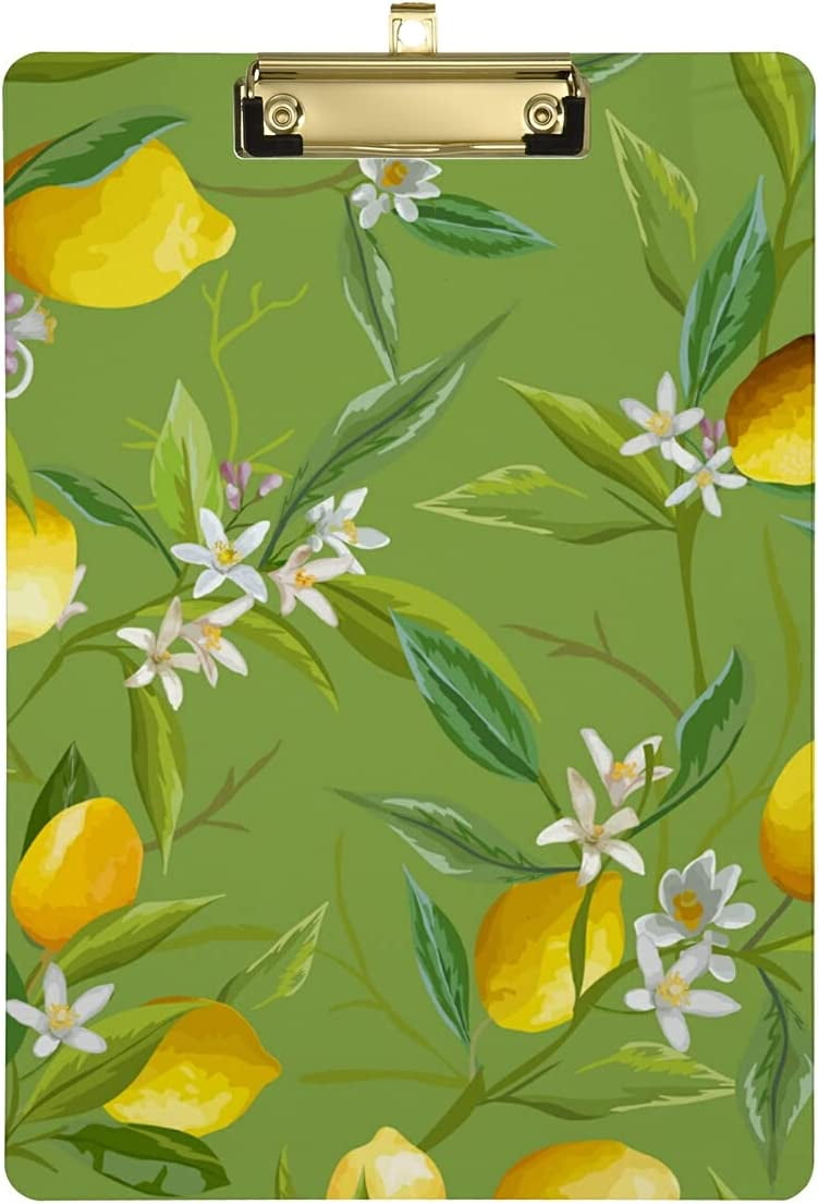 ZHANZZK Lemon Tree Clipboard Hardboard Wood Nursing Clip Board and Pull ...