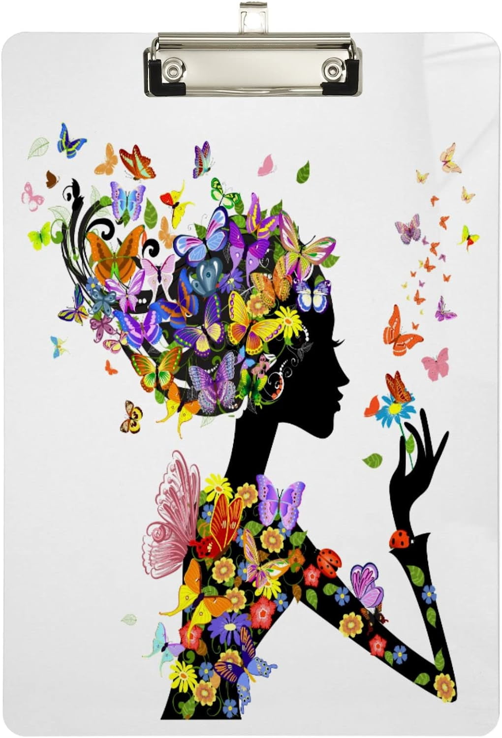 ZHANZZK Magic Fashion GirlButterflies Clipboard Hardboard Wood Nursing ...