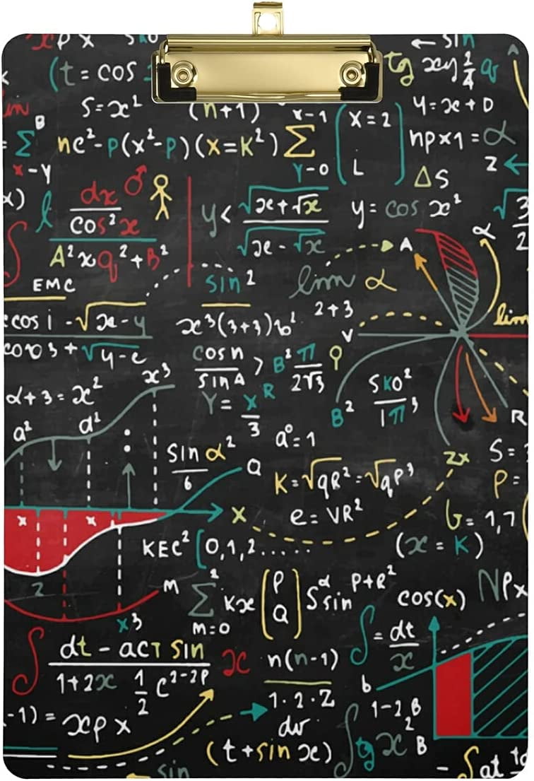 ZHANZZK Math Chalkboard Clipboard Hardboard Wood Nursing Clip Board and ...