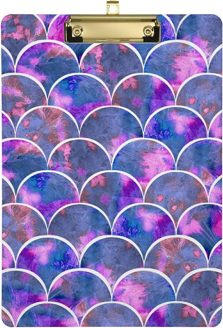 ZHANZZK Mermaid Clipboard Hardboard Wood Nursing Clip Board and Pull ...