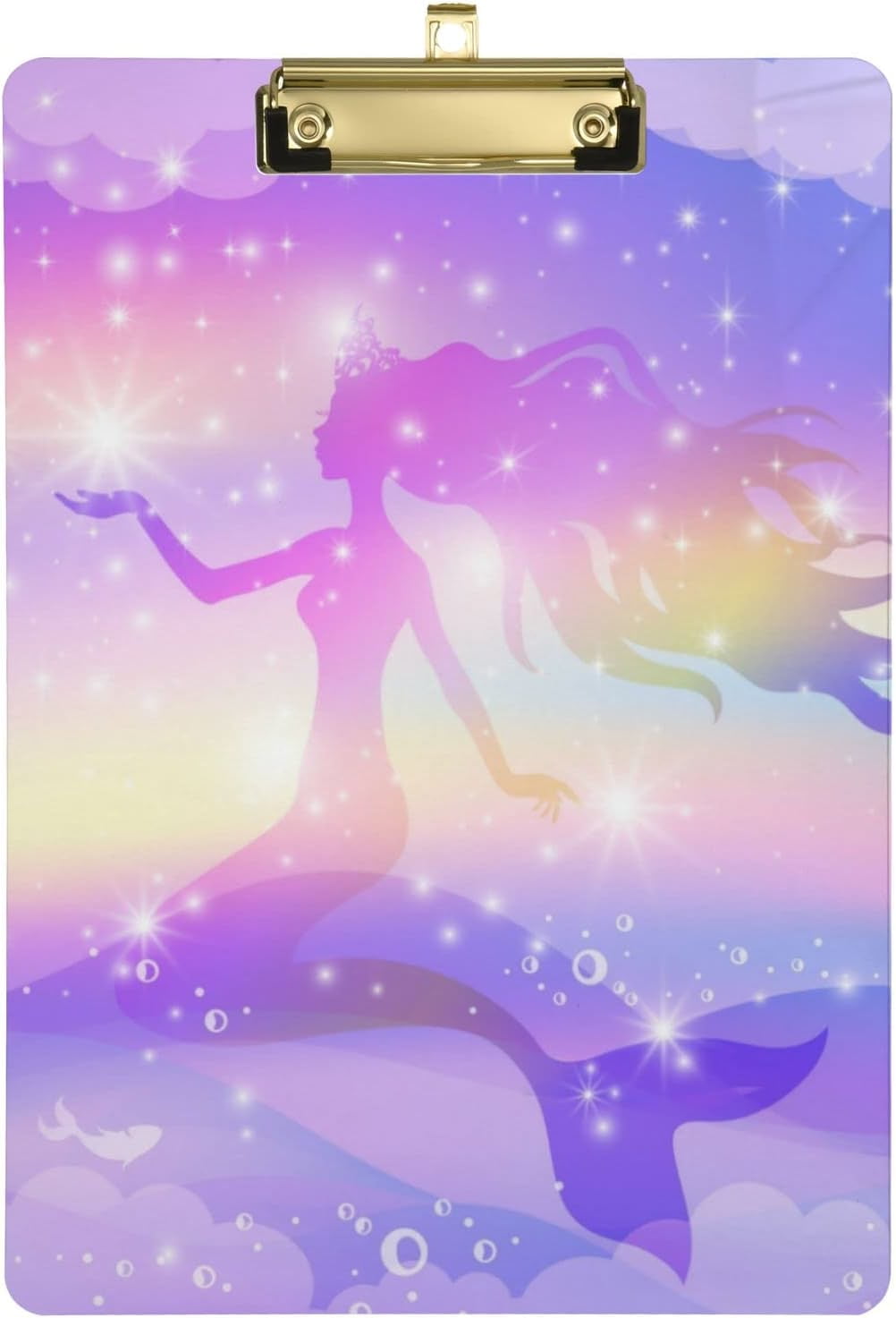 ZHANZZK Mermaid Rainbow Cute Clipboard Hardboard Wood Nursing Clip ...