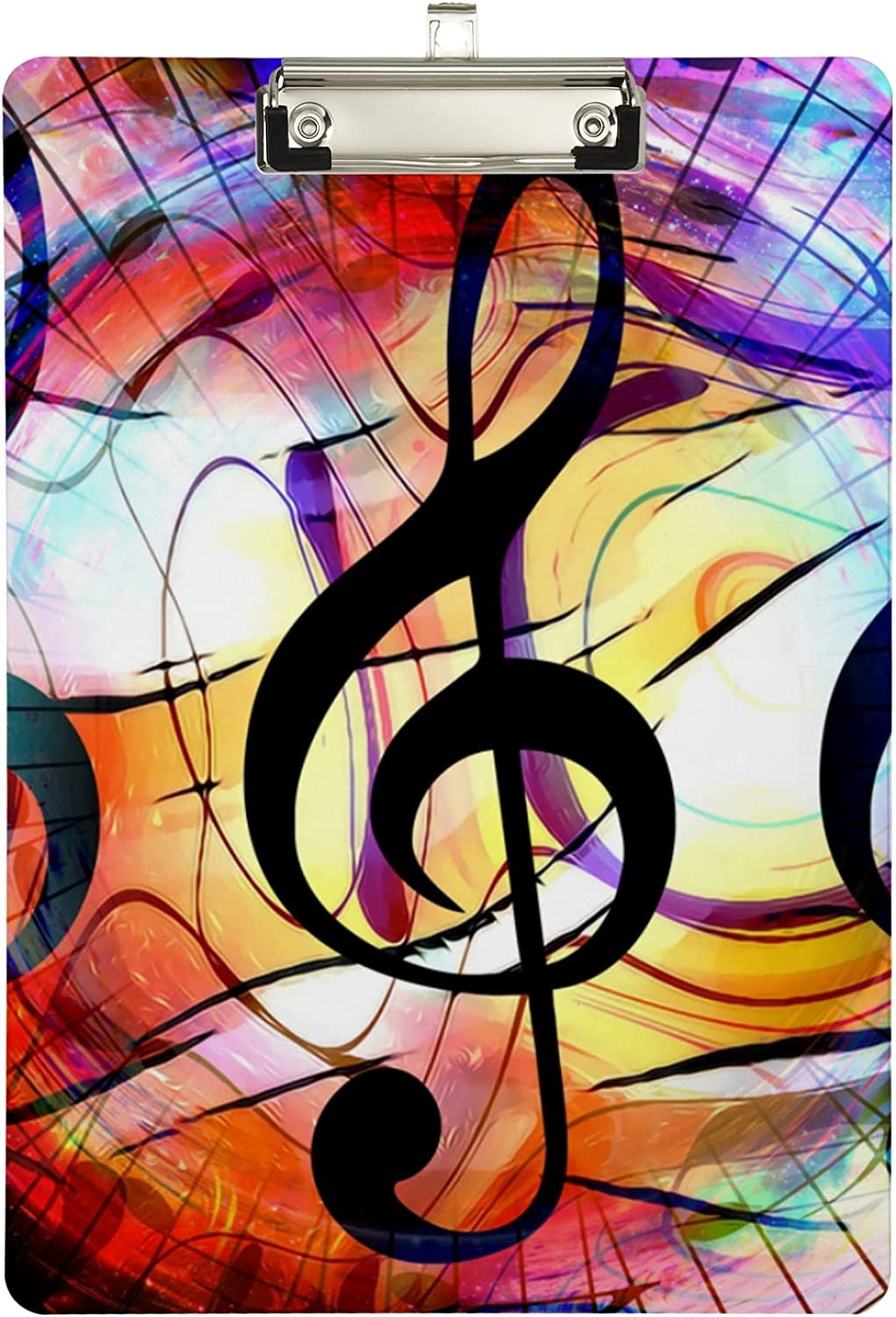 ZHANZZK Music NotesClef in SpaceStars Clipboard Hardboard Wood Nursing ...