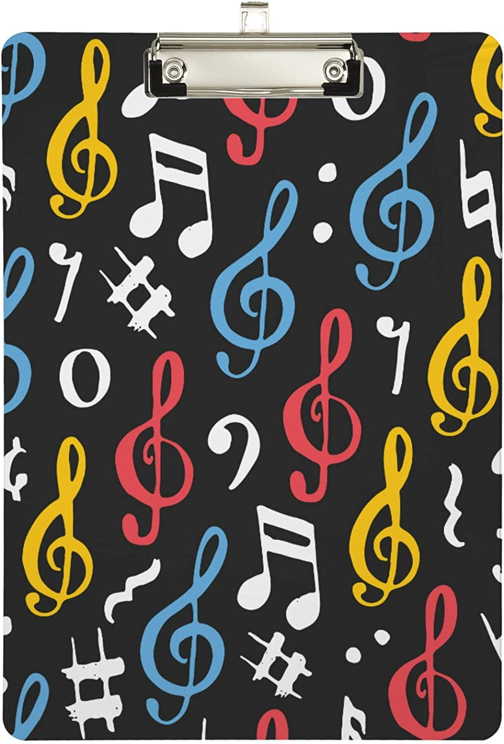 ZHANZZK Musical Notes Pattern Clipboard Hardboard Wood Nursing Clip ...