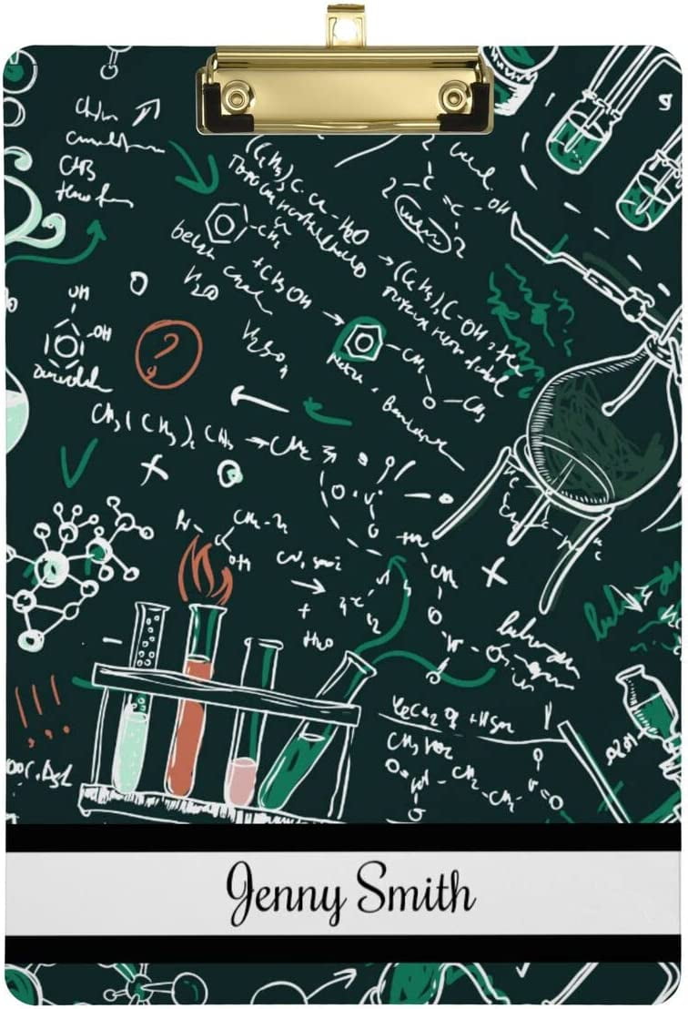 ZHANZZK Old Chemistry Laboratory Clipboard Hardboard Wood Nursing Clip ...