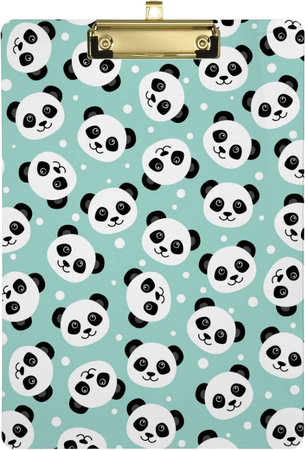 ZHANZZK Panda Face Print Polka Dot Clipboard Hardboard Wood Nursing ...