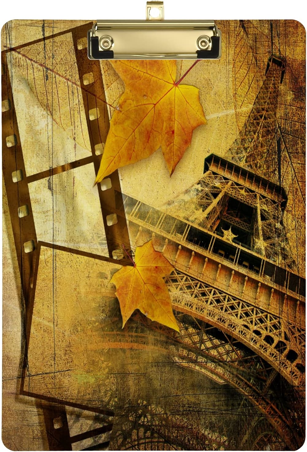 ZHANZZK Paris Eiffel Tower France Autumn Vintage Clipboard Hardboard ...