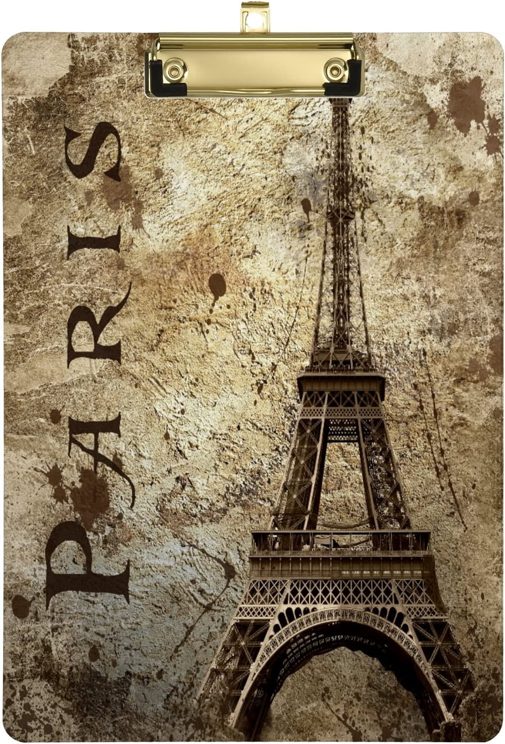 ZHANZZK Paris Eiffel Tower France Grunge Clipboard Hardboard Wood ...
