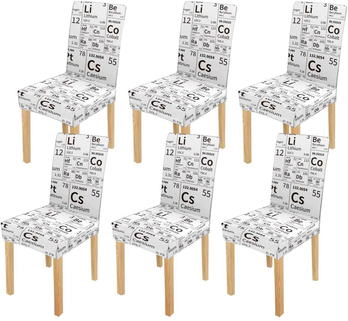 ZHANZZK Periodic Table of Elements Stretch Chair Cover Protector Seat ...