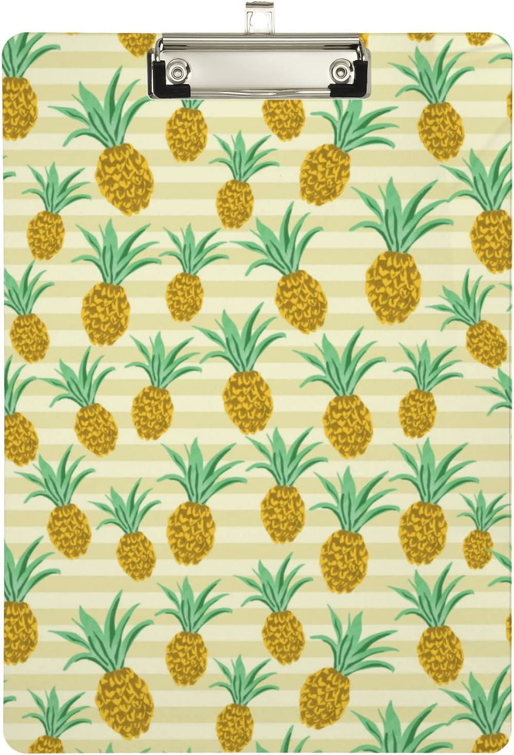 ZHANZZK Pineapple Stripes Clipboard Hardboard Wood Nursing Clip Board ...