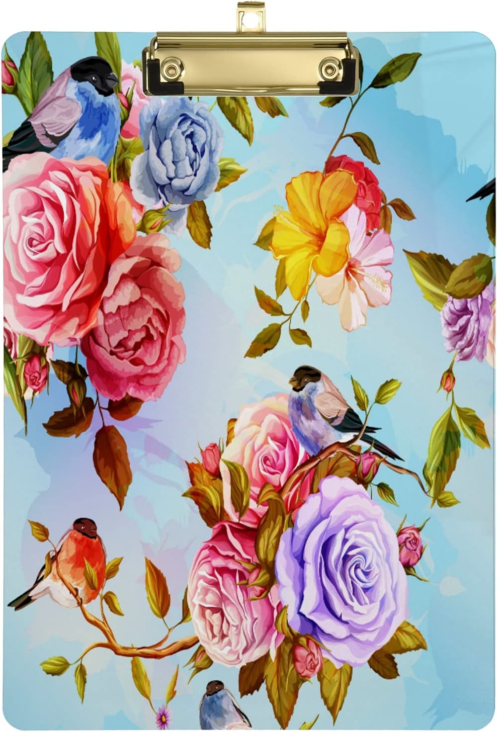 ZHANZZK Pretty Flowers Clipboard Hardboard Wood Nursing Clip Board and ...