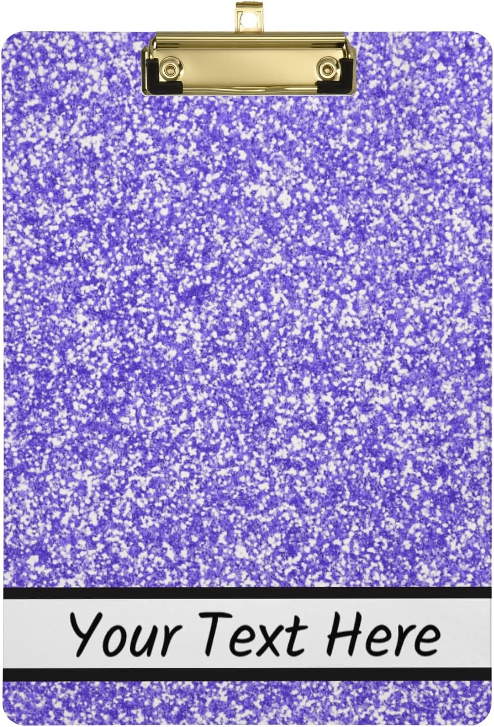 ZHANZZK Purple Glitter Clipboard Hardboard Wood Nursing Clip Board and ...