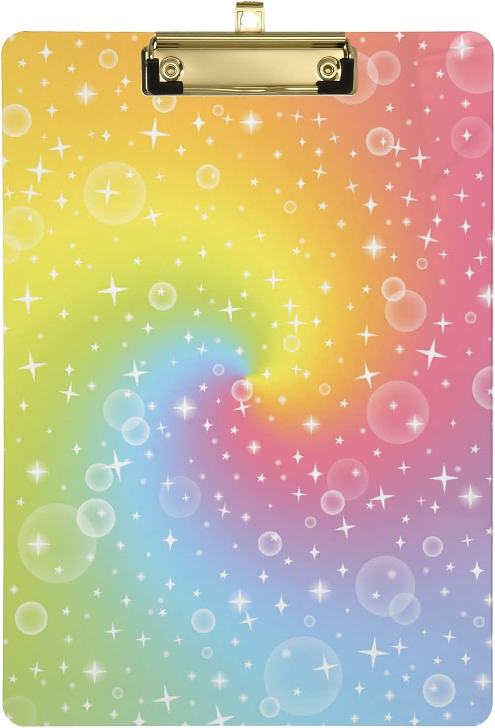 ZHANZZK Rainbow Fairytale Magic Sparkles Stars Clipboard Hardboard Wood ...