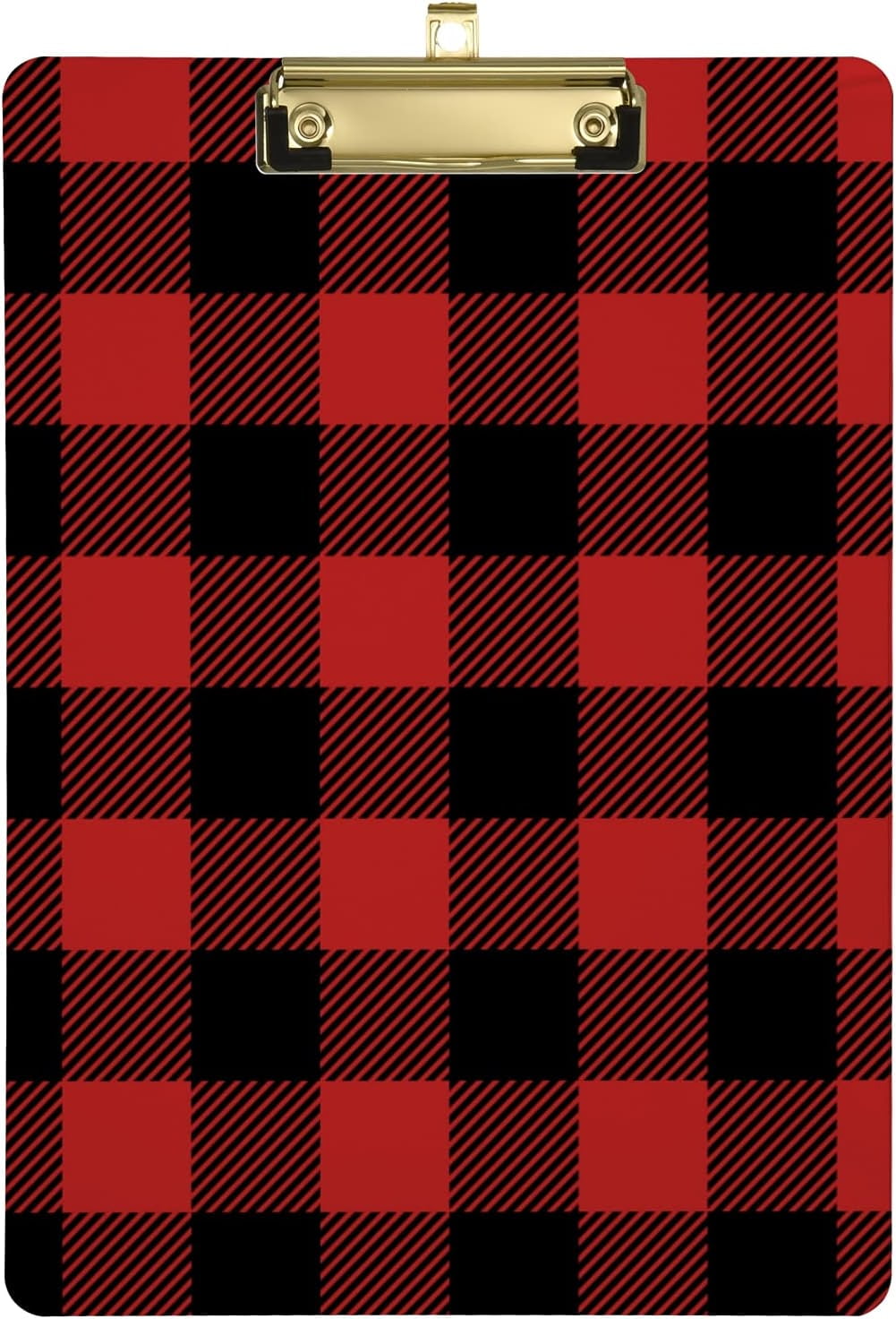 ZHANZZK Red Grid Clipboard Hardboard Wood Nursing Clip Board and Pull ...