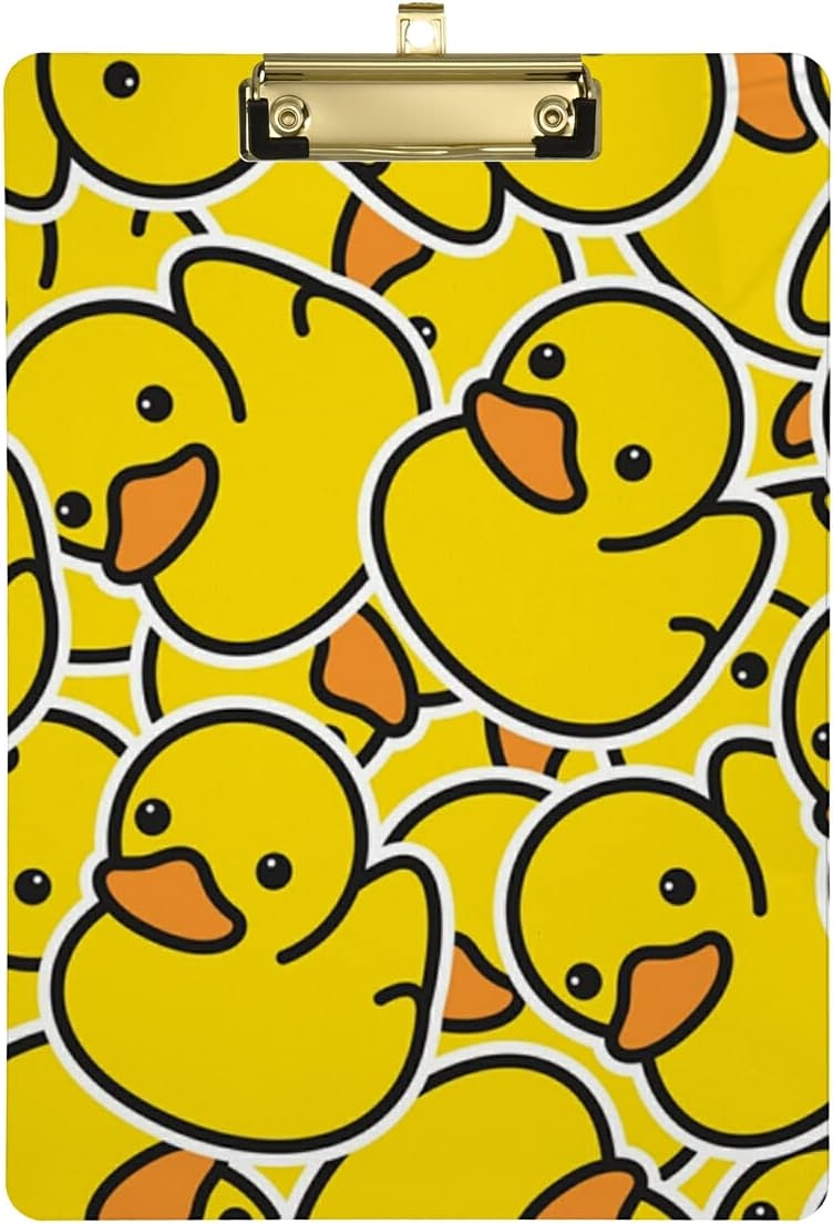 ZHANZZK Rubber Duck Clipboard Hardboard Wood Nursing Clip Board and ...