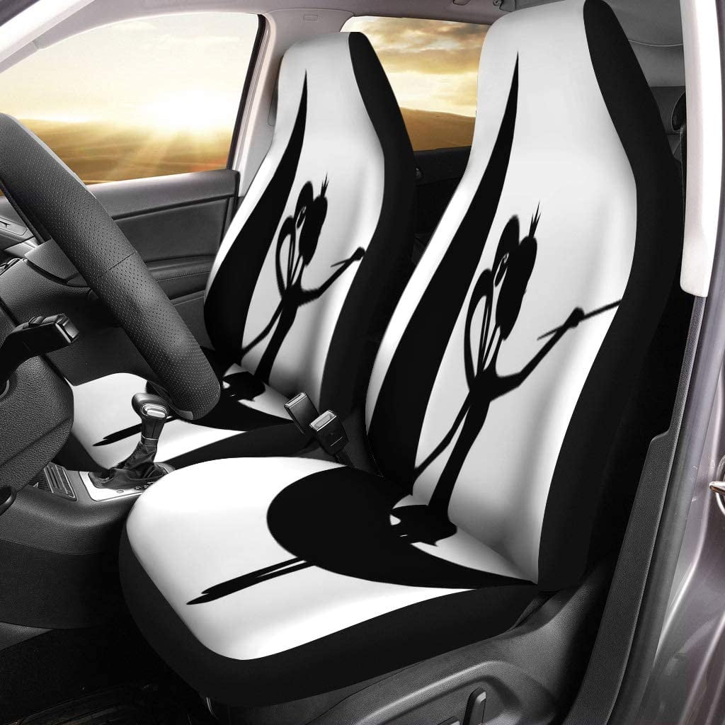 ZHANZZK Set of 2 Car Seat Covers Child Black Silhouette Fairy Magic ...