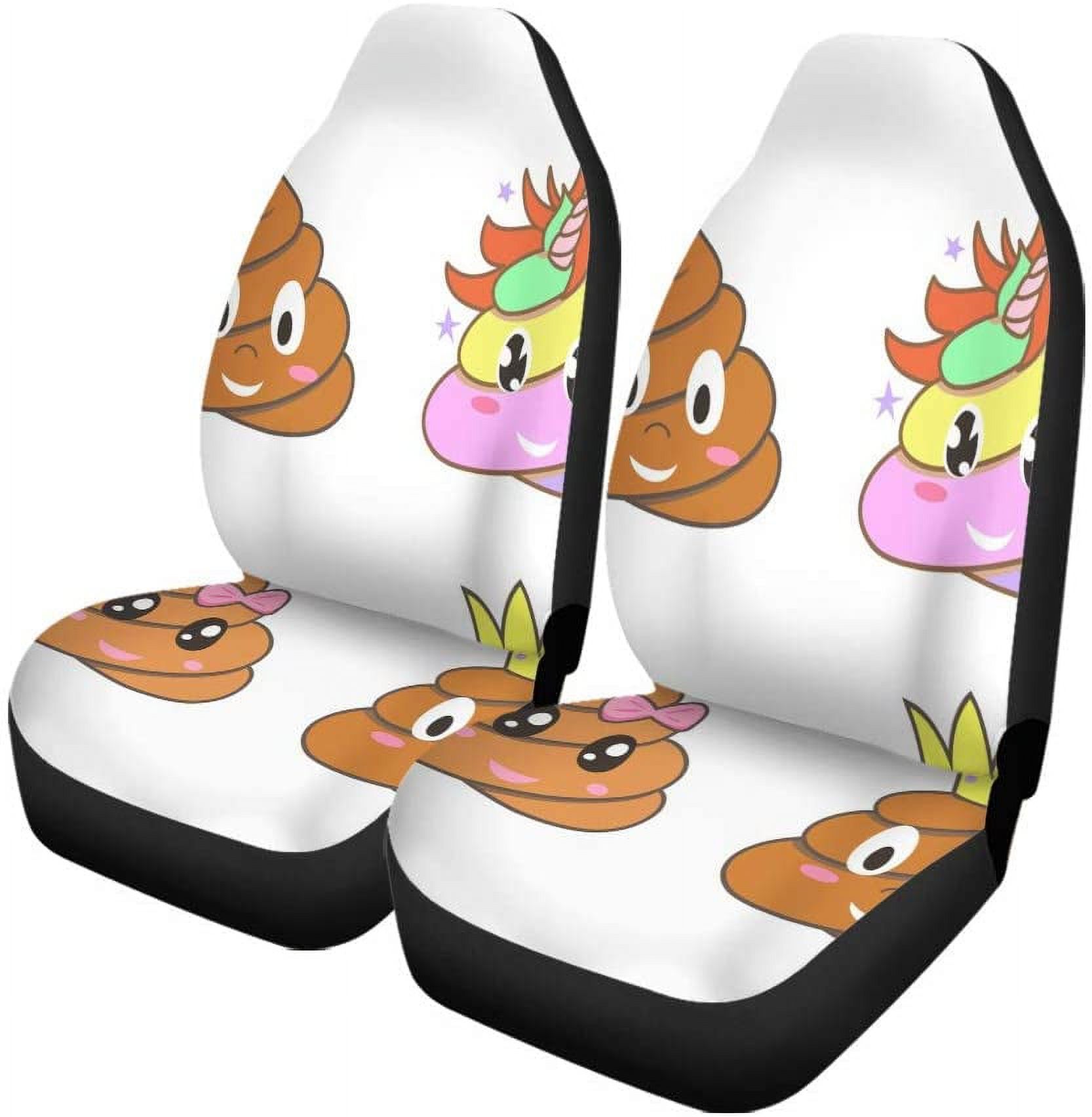 ZHANZZK Set of 2 Car Seat Covers Color Cartoon Universal Auto Front ...