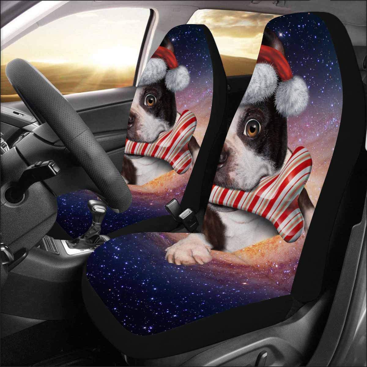 ZHANZZK Set of 2 Car Seat Covers Earth Outer Space Universal Auto Front ...