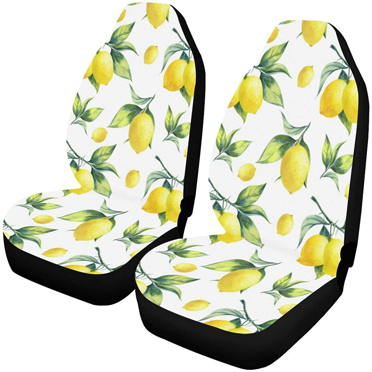 ZHANZZK Set of 2 Car Seat Covers Funny Watermelon Strawberry Lemon ...