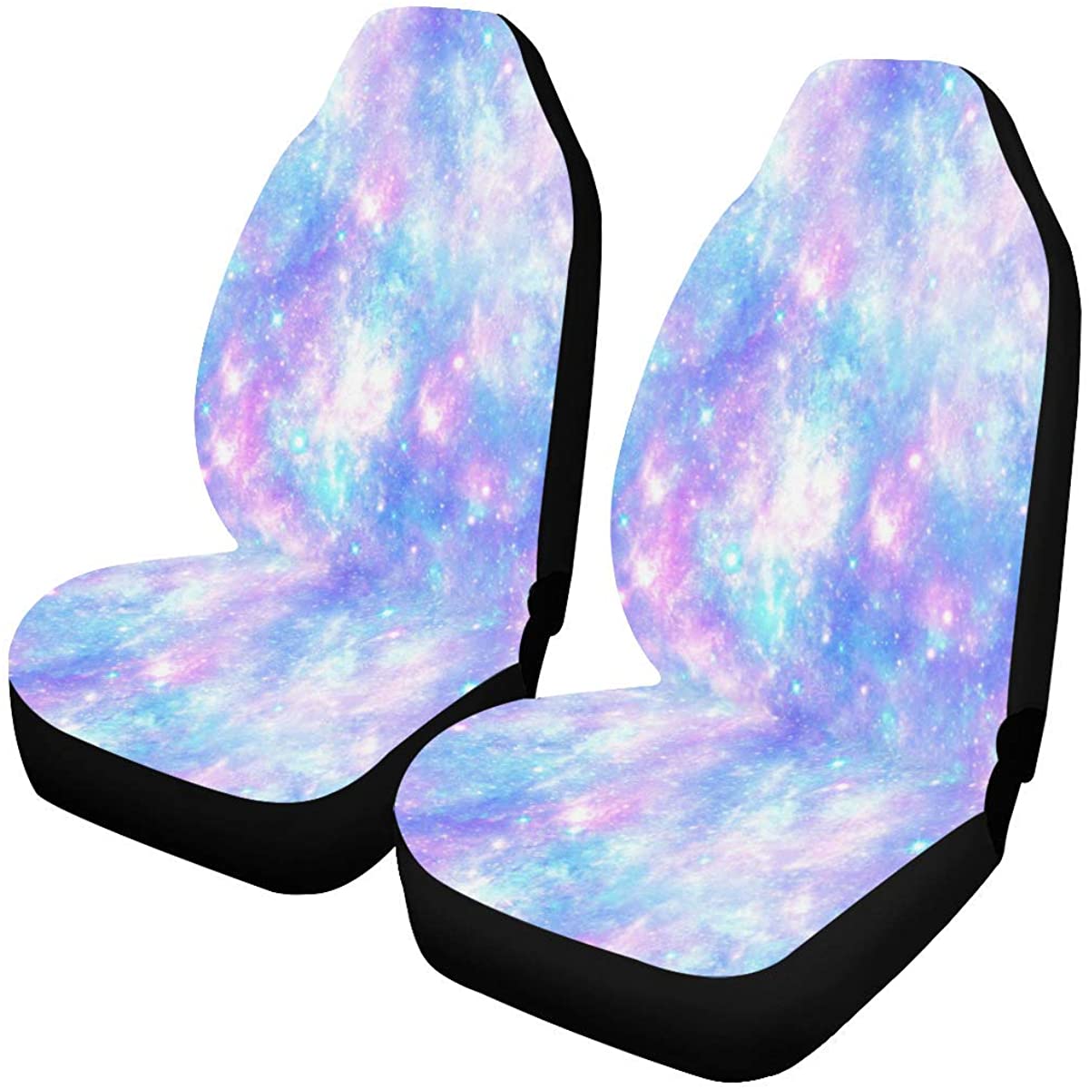 ZHANZZK Set of 2 Car Seat Covers Rainbow and Ombre Gradient Universal ...