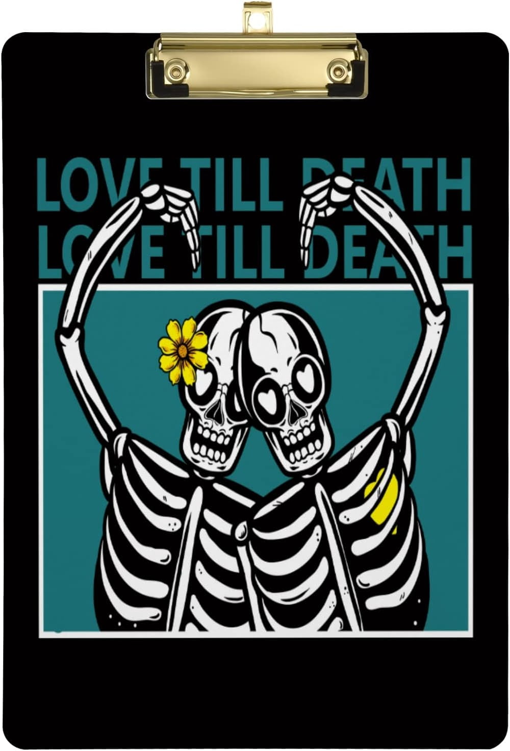 ZHANZZK Skeleton Couples in Love Clipboard Hardboard Wood Nursing Clip ...