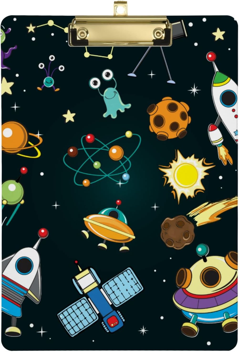 ZHANZZK Space Rockets Clipboard Hardboard Wood Nursing Clip Board and ...