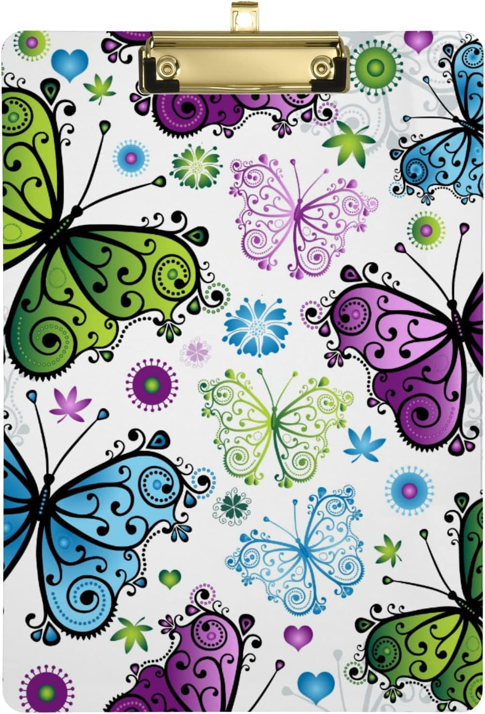 ZHANZZK Spring Butterflies Clipboard Hardboard Wood Nursing Clip Board ...