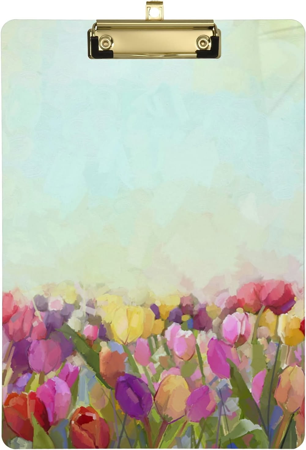 ZHANZZK Spring Flower Pink Tulip Clipboard Hardboard Wood Nursing Clip ...