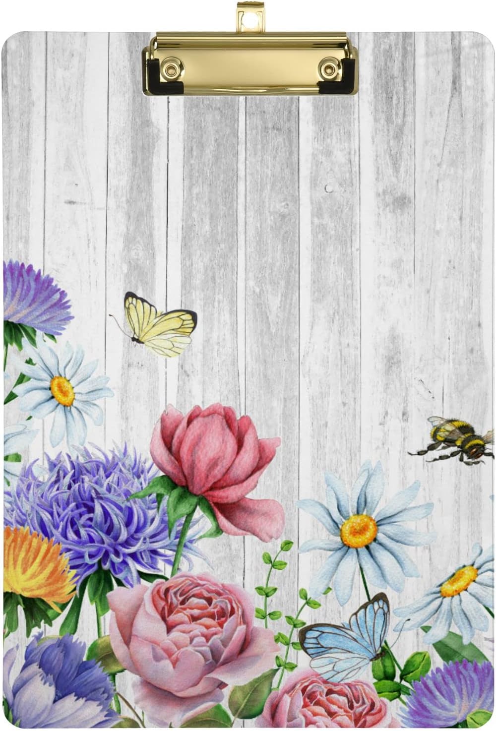 ZHANZZK Spring Flower White Daisies Clipboard Hardboard Wood Nursing ...