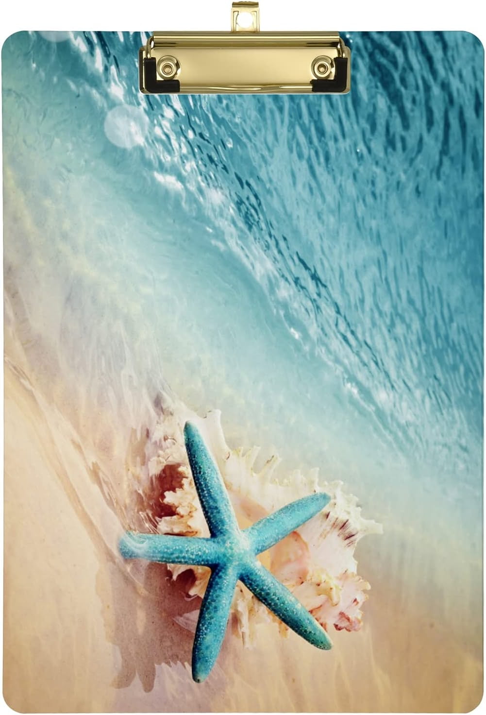 ZHANZZK Summer Beach Sea Starfish Clipboard Hardboard Wood Nursing Clip ...