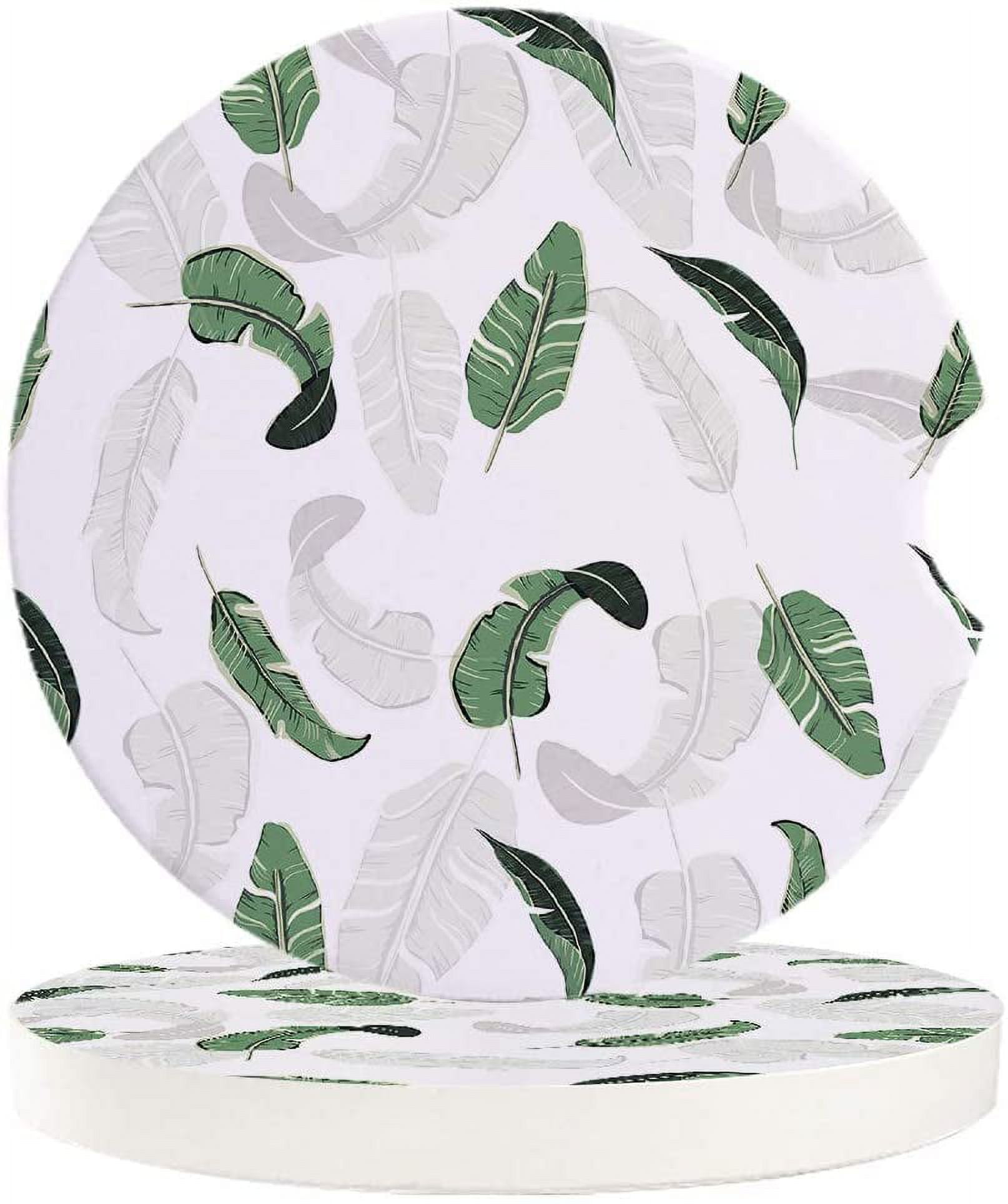 ZHANZZK Summer Green Tropical Palm Leaves Banana Leaf Set of 6 Car ...