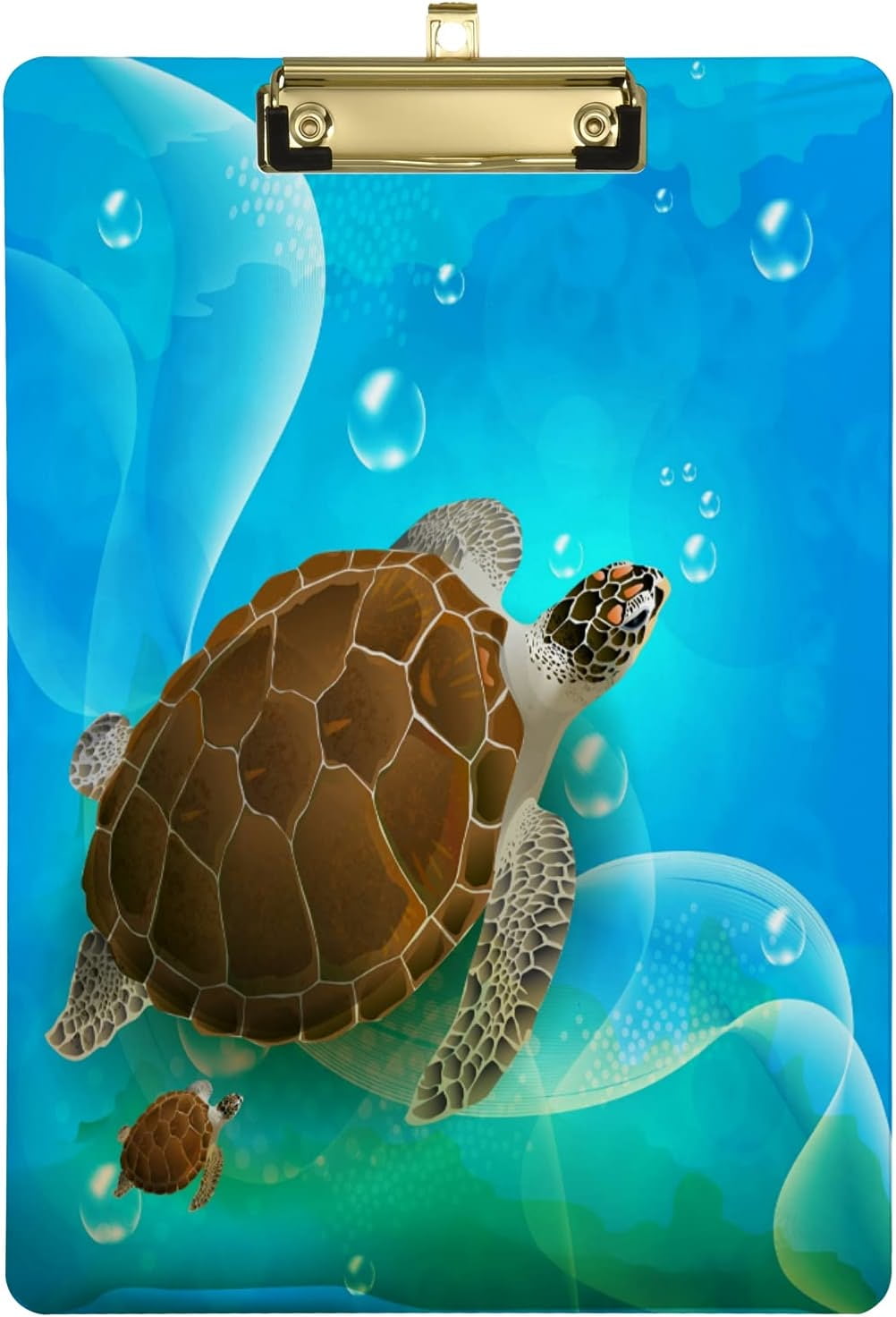 ZHANZZK Summer Sea Turtles Clipboard Hardboard Wood Nursing Clip Board ...