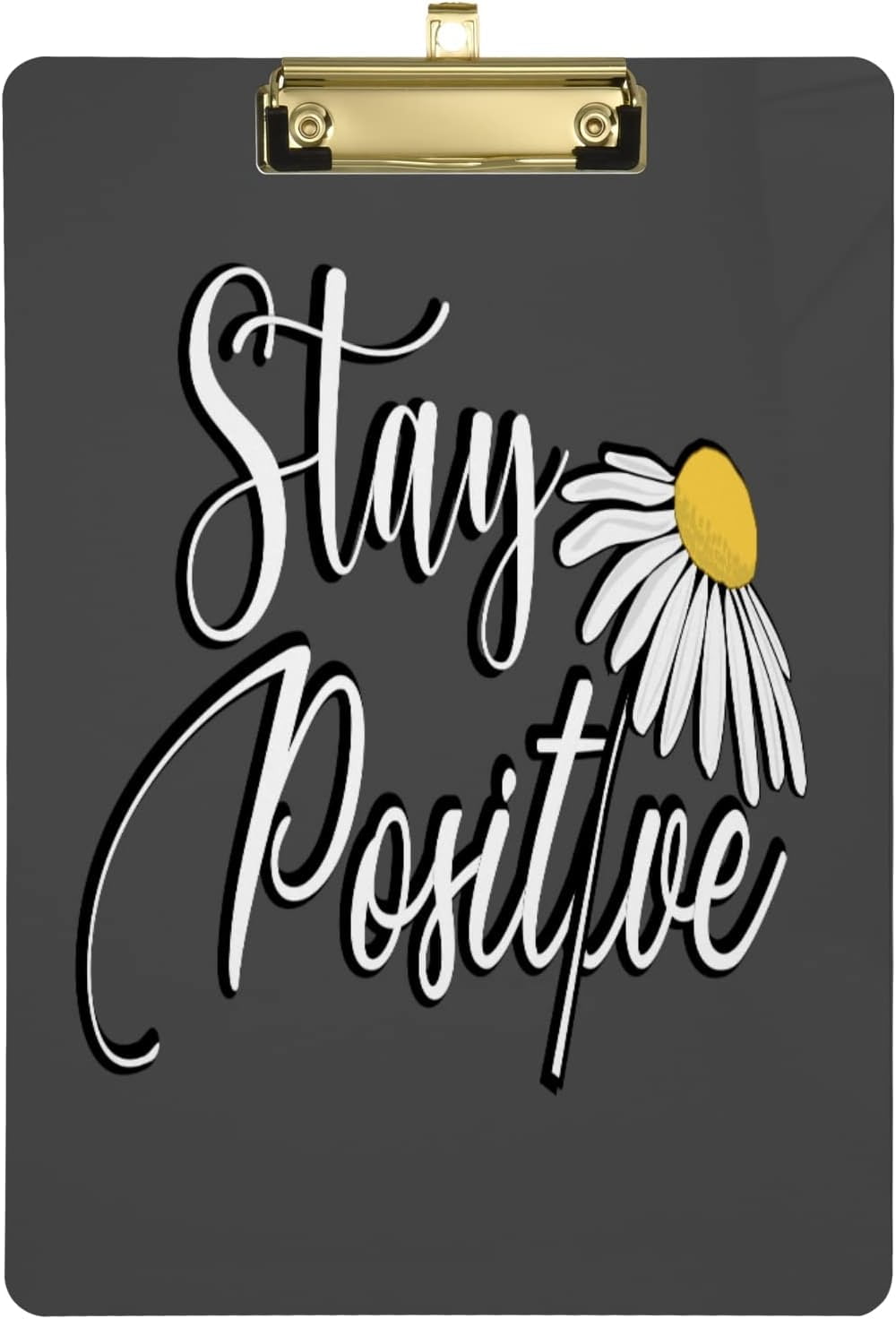 ZHANZZK Sunflower Stay Positive Clipboard Hardboard Wood Nursing Clip ...