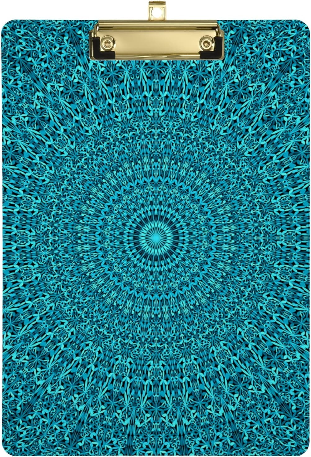 ZHANZZK Teal Mandala Clipboard Hardboard Wood Nursing Clip Board and ...