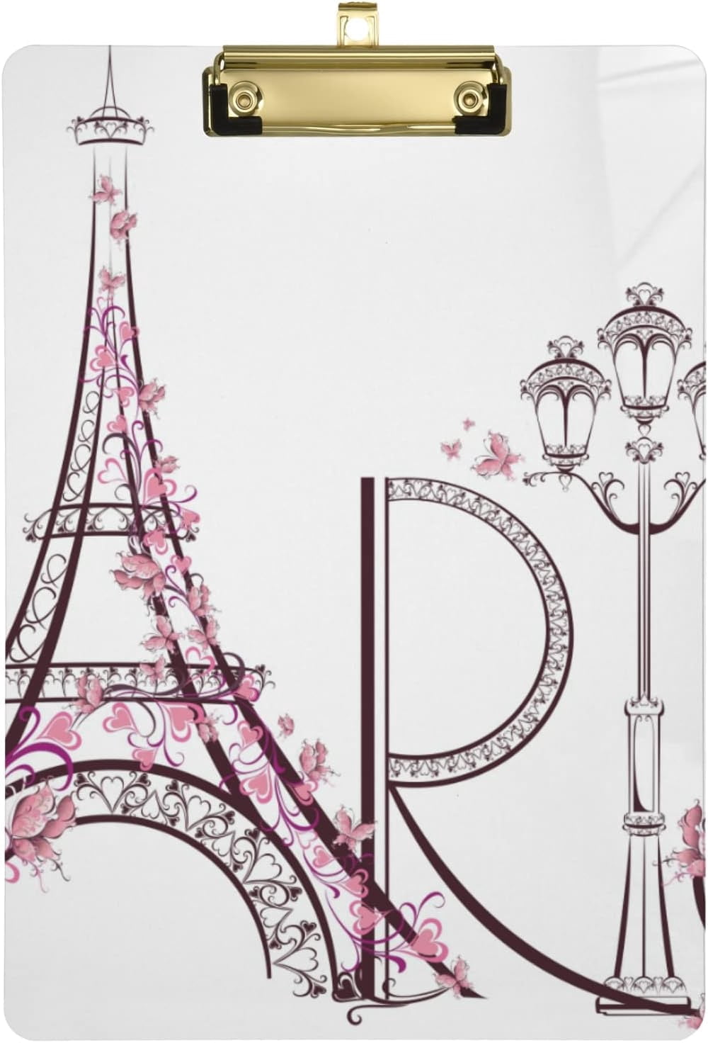 ZHANZZK Tower Eiffel Paris Clipboard Hardboard Wood Nursing Clip Board ...