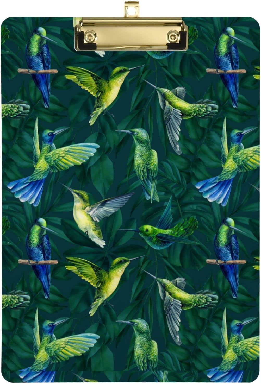 ZHANZZK Tropical Hummingbirds Clipboard Hardboard Wood Nursing Clip ...