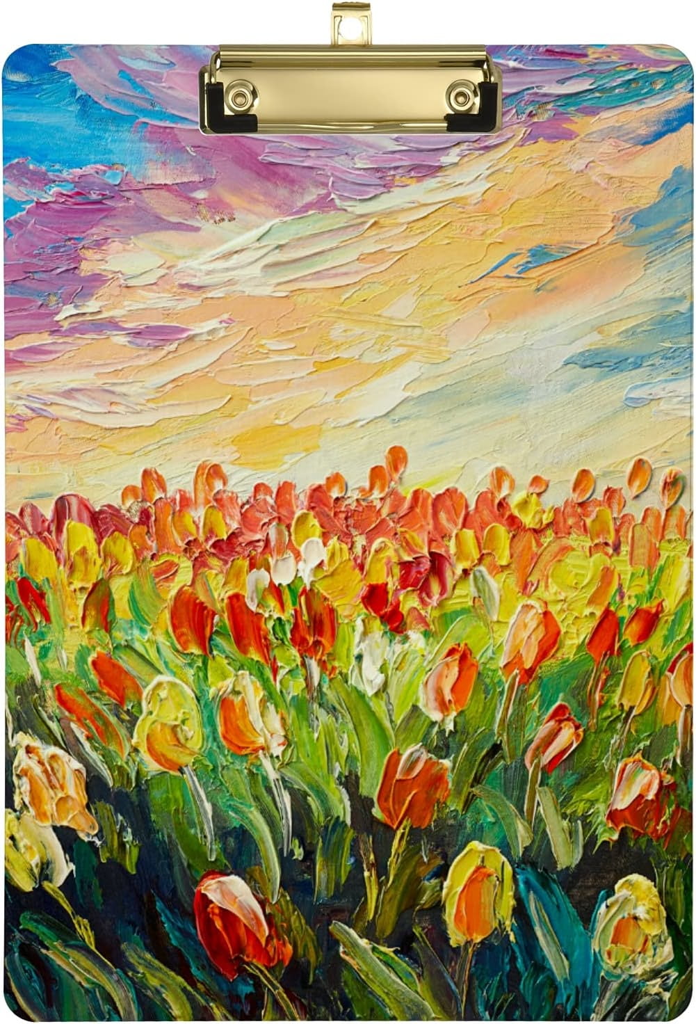 ZHANZZK Tulip Flower Field Clipboard Hardboard Wood Nursing Clip Board ...