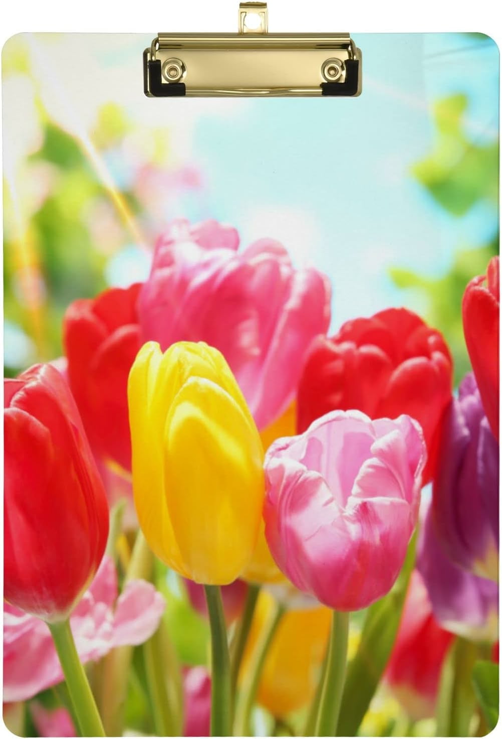 ZHANZZK Tulips Flowers Clipboard Hardboard Wood Nursing Clip Board and ...