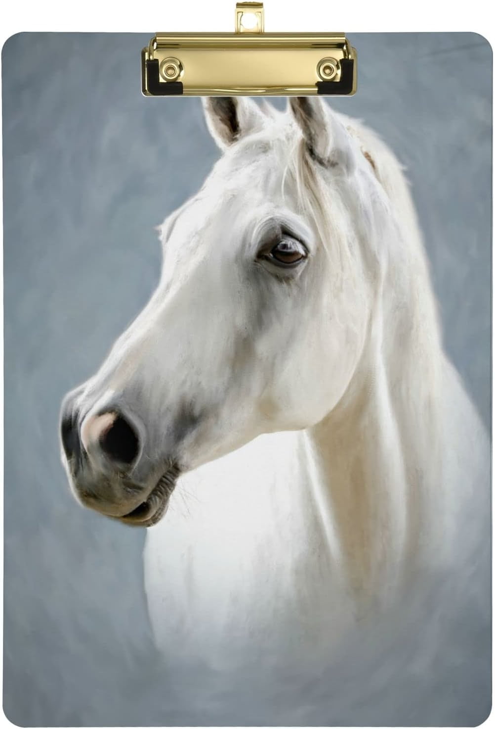 ZHANZZK White Horse Clipboard Hardboard Wood Nursing Clip Board and ...