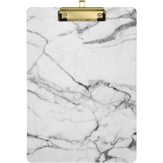 ZHANZZK White Marble Texture Clipboard Hardboard Wood Nursing Clip ...