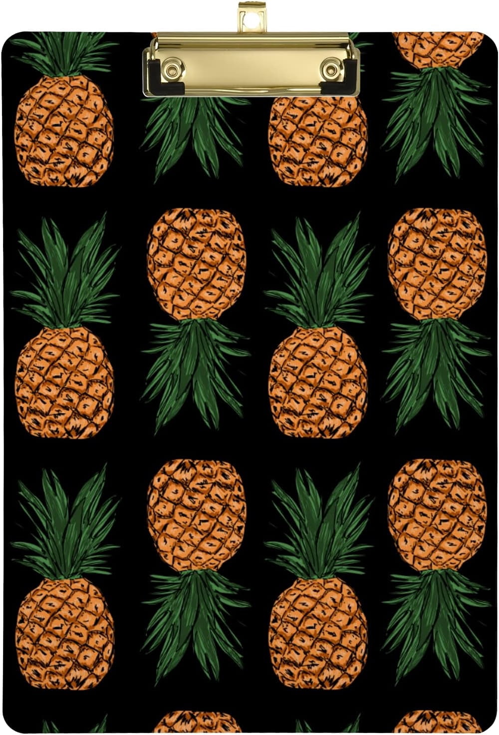 ZHANZZK Yellow Pineapple Dark Clipboard Hardboard Wood Nursing Clip ...