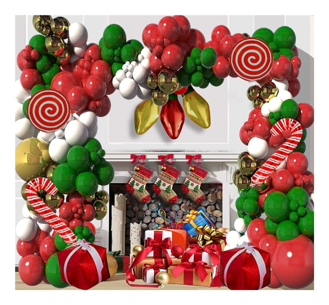 ZHANshui 152-Piece Christmas Balloon Set for Party Backdrop Decorations ...