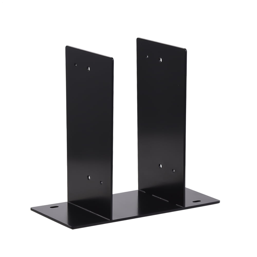 ZHAO Deck Post Base Fence Post Brackets Holder 2 Pieces Black Post ...