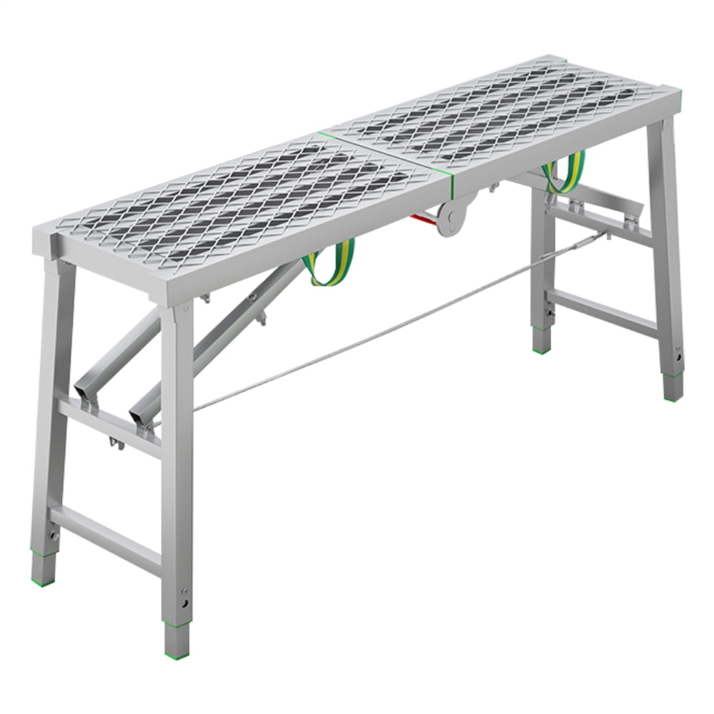 ZHAO Drywall Bench Foldable Scaffolding Shelf 881Lb Capacity Portable ...
