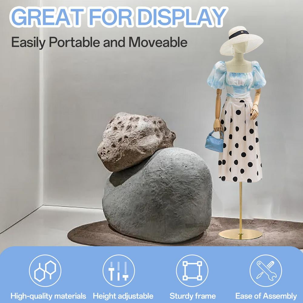 ZHAO Female Mannequin Torso Dress Form Display Mannequin Female Dress ...