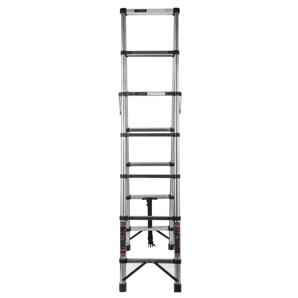 ZHAO Retractable Ladder Compact Folding Roof Ladder 330Lb Load Capacity ...